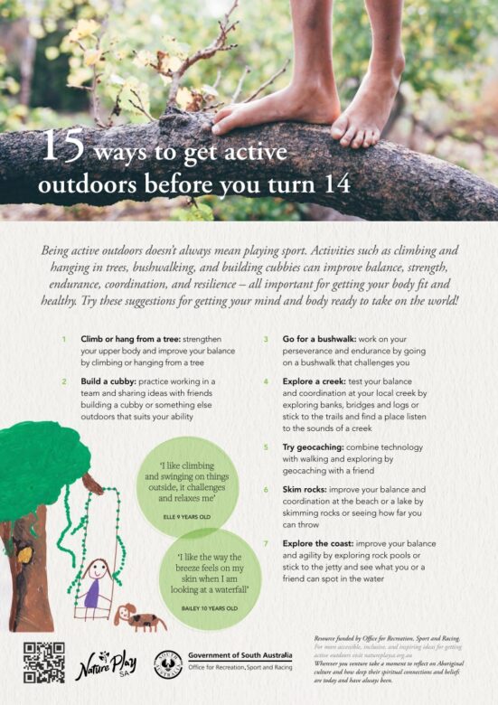 15 ways to get active outdoors before you turn 14 | Nature Play SA