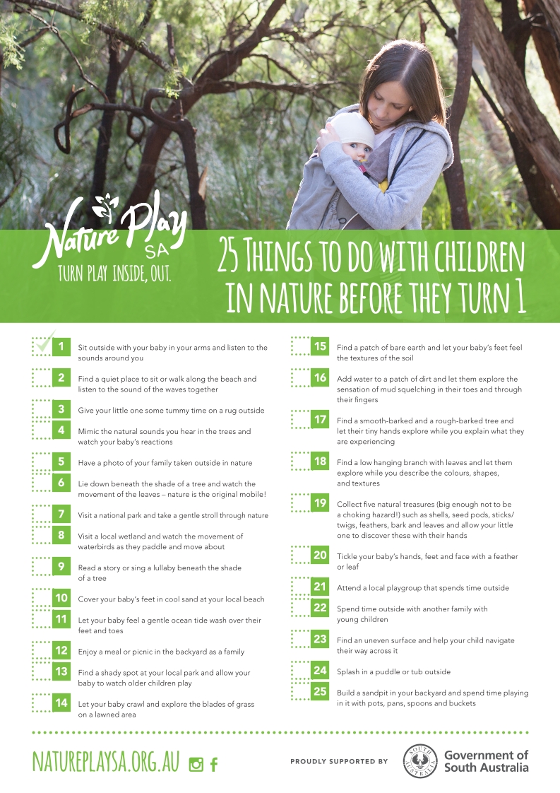 25 Things to do with children in nature before they turn 1 | Nature Play SA