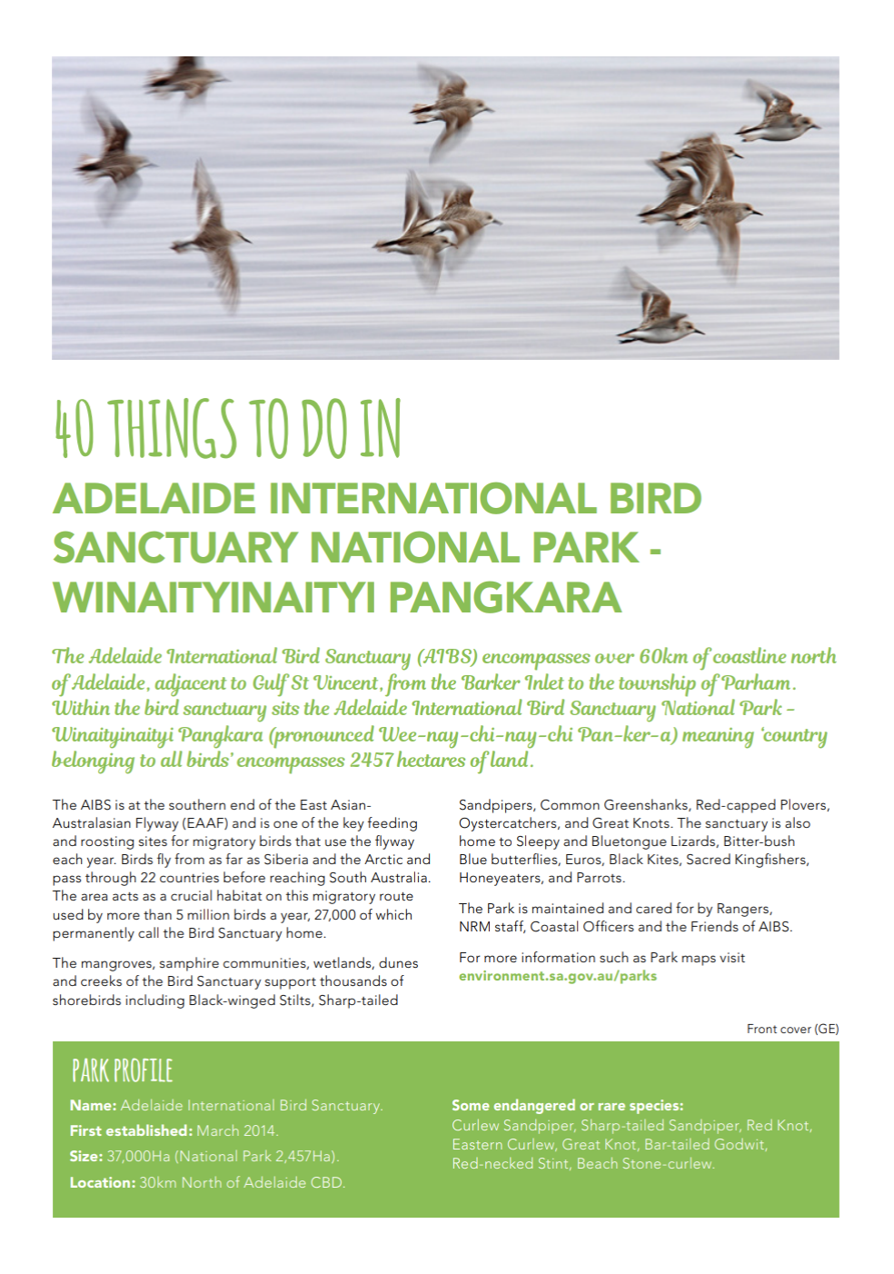 40 Things to do in Adelaide International Bird Sanctuary National Park ...