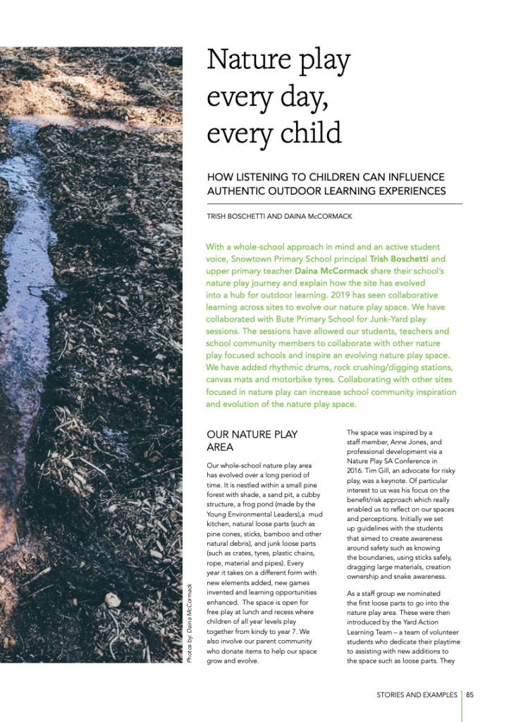 Reimagining Free Play at Elizabeth Downs Primary School - Nature Play SA
